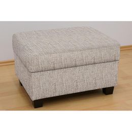 DOMO collection Hocker &raquo;Norma perfekte Erg&auml;nzung, Hocker B/T 70/55cm&laquo; beige Mosel Struktur (100% Polyester);Kunstleder SOFTLUX ;Microfaser-PRIMABELLE 