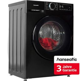 Hanseatic Waschmaschine &raquo;HWMA714ABI&laquo; 7 kg 1400 U/min inkl. 3 Jahre Herstellergarantie schwarz &Uuml;berlaufschutzsystem