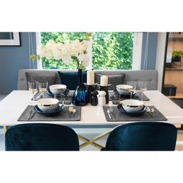Adam Platzset &raquo;Indian Cortezada Light&laquo; GOTS organic,zertifiziert durch CERES 0242,Made in Germany schwarz Obermaterial: 100% Baumwolle B/L: 40cm x 50cm, 2 