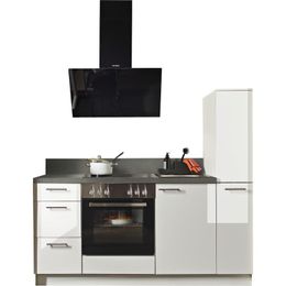 KOCHSTATION K&uuml;che &raquo;"KS-Scafa", mit h&ouml;henverstellbaren F&uuml;&szlig;en&laquo; vormontiert, wahlweise mit E-Ger&auml;ten, Stellbreite 180 cm wei&szlig; B/H/T: 180cm x 58cm, ohne E