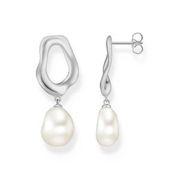Thomas Sabo Damen Thomas Sabo Paar Ohrstecker &raquo;Natural Beauty Ohrringe mit Perlen Bold Elegance&laquo; mit S&uuml;&szlig;wasserzuchtperle bunt Perlen Silber 925 (