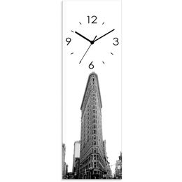 Artland Wanduhr &raquo;Flatiron Building New York&laquo; wahlweise mit Quarz- oder Funkuhrwerk, lautlos ohne Tickger&auml;usche schwarz B/H/T: 20cm x 60cm x 1,8cm, Quarzuhr