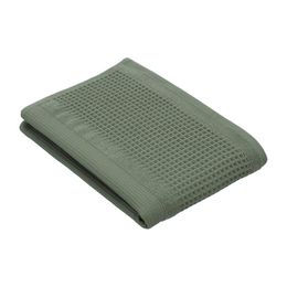 Vossen Badetuch &raquo;Senses&laquo; leichte Waffelstruktur gr&uuml;n Waffelpiqu&eacute;, Baumwolle B/L: 67cmx140cm, 1 Stk., Waffelpiqu&eacute;