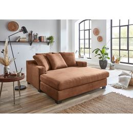 ATLANTIC HOME COLLECTION OTTO home Big-Sofa &raquo;Nobel&laquo; Megasessel, Loveseat, inkl. 5 R&uuml;ckenkissen, frei im Raum stellbar braun B/H/T: 158cm x 89cm x 173cm, Luxus-Microfaser 