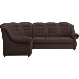 OTTO home Ecksofa &raquo;Boston L-Form&laquo; mit hoher R&uuml;ckenlehne, wahlweise mit Schlaffunktion & Stauraum schwarz 100% Polyester B/H/T: 266cm x 102cm x 216cm, 