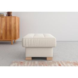 Sit & More sit&more Hocker &raquo;Quincy&laquo; beige B/H/T: 60cm x 41cm x 60cm, Luxus-Microfaser