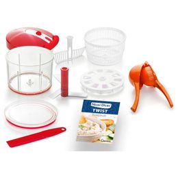 Genius Zerkleinerer &raquo;Nicer Dicer Twist&laquo; + Zitruspresse, 2 einstellbare Geschwindigkeitsstufen rot Einheitsgr&ouml;&szlig;e