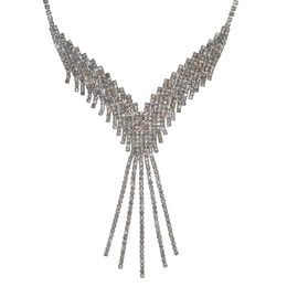 Firetti Damen Collier &raquo;Schmuck Geschenk Sparkling Ypsilon-Style&laquo; mit Glasstein Metall, L: 52