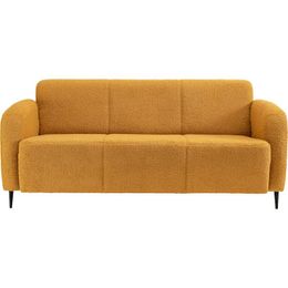 Home Affaire 3-Sitzer &raquo;Marone bequem, Breite 185cm, komfortable Wellenunterfederung&laquo; gelb Luxus-Microfaser weich 100% Polyester;Struktur fein 100% 