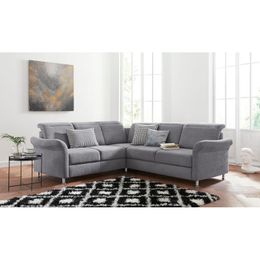 Sit & More sit&more Ecksofa &raquo;Darwin L-Form&laquo; inklusive Federkern, wahlweise mit Kopfteilverstellung, Schlaffunktion grau B/H/T: 249cm x 83cm x 229cm, Luxus-