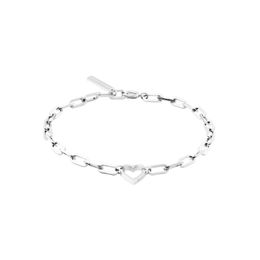 Liebeskind Berlin Damen Armband &raquo;Schmuck Geschenk Edelstahl Armkette Herz&laquo; silber 20cm, Edelstahl