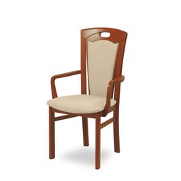 Home Affaire Esszimmerstuhl &raquo;FERDI, Armlehnstuhl, Made in Italy, Massivholz&laquo; () 1 Stk.Bezug Feinstruktur (wasser-und fleckabweisend) oder Struktur 