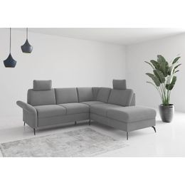 OTTO home Ecksofa &raquo;Rochelle&laquo; wahlweise mit Schlaffunktion, Bettkasten und Armteilverstellung grau 100% Polyester B/H/T: 240cm x 93cm x 216cm, Luxus-
