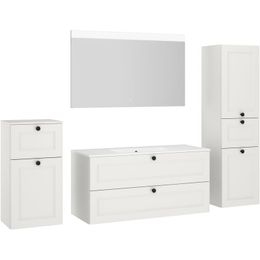 Nobilia Badm&ouml;bel-Set &raquo;Cascada&laquo; Set, mit Waschbecken, inkl. beleuchtetem Spiegel mit Touch-Sensor, 4 Stk. tlg. B/H/T: 230cmcm x 169cmcm x 48,7cmcm
