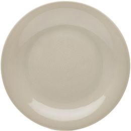 Van Well Speiseteller &raquo;Teller Set, Jive, flacher Teller 25 cm, 6 St&uuml;ck&laquo; dezentes Spiraldekor, sp&uuml;lmaschinen-und mikrowellengeeignet beige Porzellan 