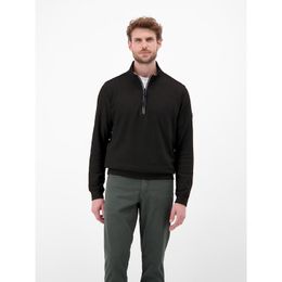 Lerros Herren Lerros Sweatshirt &raquo;SELA&laquo;, mit Troyer-Rei&szlig;verschluss schwarz S