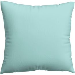 Schlafgut Kissenbezug &raquo;Premium Kissenbezug Woven Satin (1 St)&laquo; Ton-in-Ton Rei&szlig;verschluss, Fadendichte von 300tc, Uni, OEKO Tex blau Mako-Satin, Obermaterial: 