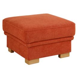 Home Affaire OTTO home Hocker &raquo;Amrum&laquo; mit Federkern orange Struktur Blume (100% Polyester);Jacquard ( 100% Polyester );Chenille (90% Polyester, 10% Polyacryl) B/H/