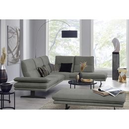 W.Schillig Ecksofa &raquo;broadway, Designsofa, toller Sitzkomfort, zeitlos, elegant, L-Form&laquo; Sitztiefenverstellung, Kopfteil- & Seitenteilverstellung, 