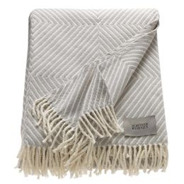 Sch&ouml;ner Wohnen Kollektion SCH&Ouml;NER WOHNEN-Kollektion Wohndecke &raquo;Tebas&laquo; mit Streifenmuster, Kuscheldecke grau Baumwolle, Kunstfaser B/L: 140cm x 200cm