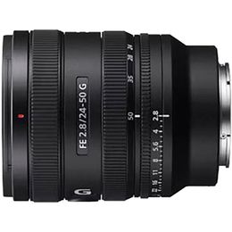 Sony Objektiv &raquo;FE 24&ndash;50 mm F2.8 G&laquo; schwarz Hintere Objektivkappe, Vordere Objektivkappe und Streulichtblende (Modell) inbegriffen