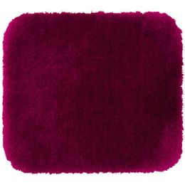 G&ouml;zze Badematte &raquo;&raquo;DELUXE&laquo;&laquo; rutschhemmend beschichtet fu&szlig;bodenheizungsgeeignet mit extra hohem Flor lila Polyester rechteckig (50cm x 45cm ), 1 Stk.