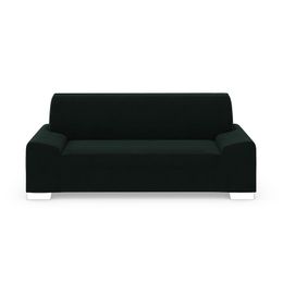 DOMO collection 2,5-Sitzer &raquo;Anzio kubisches Design, flache Armlehnen, Breite 214cm&laquo; Mit Federkern gr&uuml;n B/H/T: 214cm x 85cm x 93cm, Samtoptik, Mit 