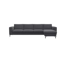 FLEXLUX Ecksofa &raquo;Fiore, super Sitzkomfort durch Kaltschaum im Sitz, L-Form&laquo; breite Armlehnen, F&uuml;&szlig;e Alu+schwarz grau B/H/T: 295cm x 85cm x 159cm, 