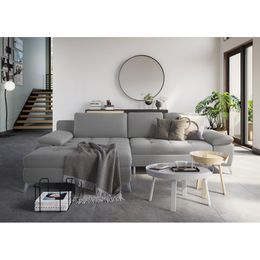 Sit & More sit&more Ecksofa &raquo;Latigo L-Form&laquo; mit Mega-Recamiere, wahlweise mit Schlaffunktion und Bettkasten grau B/H/T: 290cm x 163cm, Luxus-Microfaser,mega-