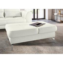Sit & More sit&more Hocker &raquo;Bendigo&laquo; mit Klappfunktion, Bodenfreiheit 12 cm, wahlweise in 2 Fu&szlig;farben wei&szlig; B/H/T: 114cm x 42cm x 71cm, NaturLEDER ,mit 