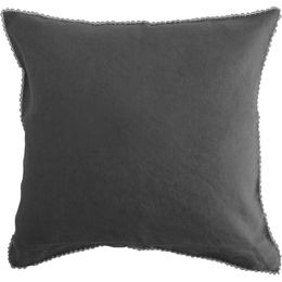 Fleuresse Kissenbezug &raquo;Provence&laquo; Leinen, Premium Qualit&auml;t, k&uuml;hlende Stoff grau Leinen, Obermaterial: 50% Baumwolle, 50% Leinen B/L: 40cm x 40cm, 2 Stk