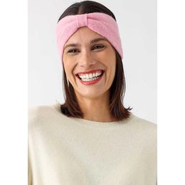 Zwillingsherz Damen Stirnband &raquo;"Knoten"&laquo; Cashmere, Feinstrick rosa Einheitsgr&ouml;&szlig;e