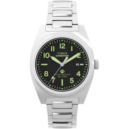 Timex Herren Quarzuhr &raquo;CAPSTONE&laquo; Armbanduhr, Herrenuhr, Edelstahlarmband, Datum, Leuchtzeiger silber Einheitsgr&ouml;&szlig;e