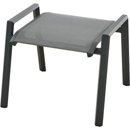 siena GARDEN Hocker &raquo;TAURO&laquo; Gestell aus Aluminium, Ranotex Bezug royal-grey, matt anthrazit grau B/H/T: 59cm x 47cm x 57,2cm