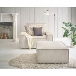 OTTO home Sessel &raquo;SHERWOOD Cord Sessel-Set&laquo; Loveseat und Hocker im Set, passend zur Polster-Serie SHERWOOD beige 100% Polyester Cord, B/H/T: 120cm x 