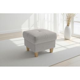 Sit & More sit&more Polsterhocker &raquo;Pamela, B: 58 cm&laquo; 1 Stk. tlg. verschiedene Farben und Stoffe, bis 120 kg belastbar grau 95% Polyester 5% Polyamid B/H/T: 58cm 