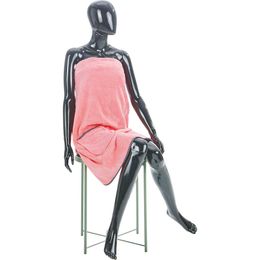 done. Sarong &raquo;Kuuma, ideal f&uuml;r Sauna & Spa&laquo; mit Klettverschluss und Rei&szlig;verschluss-Tasche rosa Veloursfrottier L: 80cm