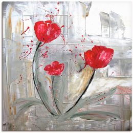 Artland Leinwandbild &raquo;Familie&laquo; Muster 1 Stk. tlg. auf Holzrahmen gespannt grau Leinwand B/H/T: 70cm x 70cm, Leinwandbild Muster quadratisch, 1 Stk.