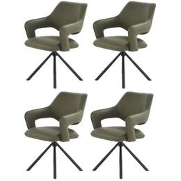 Jockenh&ouml;fer Esszimmerstuhl &raquo;Lambert&laquo; (Set) 4 Stk.4-Fuss-Stuhl, Drehfunktion (360&deg;), Lederoptik, bis 150 kg belastbar gr&uuml;n B/H/T: 62cm x 86cm x 63cm, 4 Stk., 