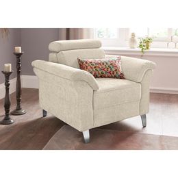 Sit & More sit&more Sessel &raquo;Arngast&laquo; inklusive Federkern und Kopfteilverstellung beige Luxus-Microfaser ALTARA NUBUCK (100% Polyester);Struktur (100% Polyester);