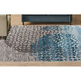 Kayoom Teppich &raquo;Dilan 400&laquo; rechteckig 5 mm H&ouml;he blau Polyester B : 120cm 1 Stk., 5mm, L: 170cm