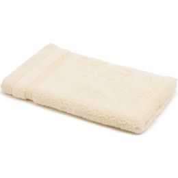 G&ouml;zze Gaestehandtuecher &raquo;Monaco&laquo; im Set, Uni Farben, mit gewellter Bord&uuml;re gelb Walkfrottier, Obermaterial: 100% Baumwolle B/L: 30cmx50cm, 3 Stk., 