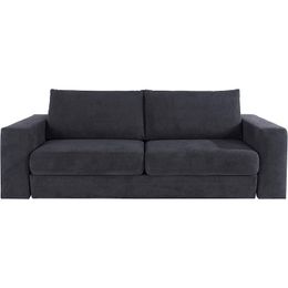 LOOKS by Wolfgang Joop 4-Sitzer &raquo;Looksv&laquo; Verwandlungssofa: aus Sofa wird Sofa mit 2 Hockern blau B/H/T: 252cm x 96cm x 107cm, Microflausch, 2 Hocker 