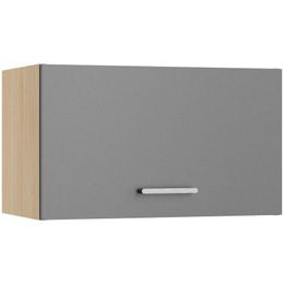 KOCHSTATION Klapph&auml;ngeschrank &raquo;KS-Lucy&laquo; Breite 60 cm, mit 1 Klappe inkl. Gasdruckd&auml;mpfer grau Eiche hell, B/H/T: 60cm x 35,2cm x 34,6cm