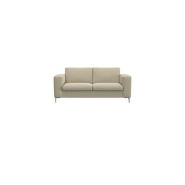 FLEXLUX 2-Sitzer &raquo;Fiore, super Sitzkomfort durch Kaltschaum im Sitz&laquo; breite Armlehnen, F&uuml;&szlig;e Alu beige 100% Polyester B/H/T: 164cm x 85cm x 92cm, 