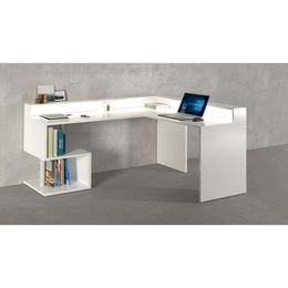 Home Affaire Eckschreibtisch &raquo;Esse, Schreibtisch im modernen Design&laquo; mit oder ohne Monitoraufsatz Breite 180/160 cm, "Made in Italy" wei&szlig; B/H/T: 180cm