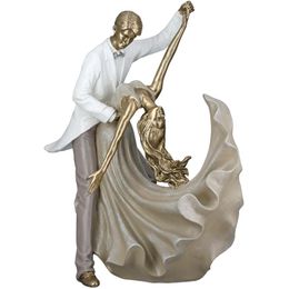 Gilde Dekofigur &raquo;Figur T&auml;nzer Salsa goldfarben&laquo; Kunstharz B/H/T: 28,5cm x 28cm x 14cm