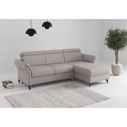 Sit & More sit&more Ecksofa &raquo;Glendale, L-Form&laquo; inkl. Kopfteilverstellung,wahlweise mit Vorziehsitz und Bettkasten beige 100% Polyester B/H/T: 253cm x 84cm x 