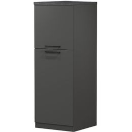 KOCHSTATION Vorratsschrank &raquo;KS-Sole,Hauswirtschaftsschrank,Stauschrank,K&uuml;chenschrank&laquo; Breite/H&ouml;he 60/165 cm, 5 F&auml;cher schwarz anthrazit, B/H/T: 60cm x