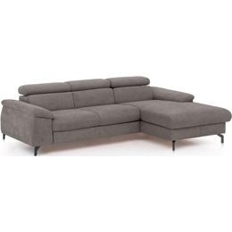 COTTA Ecksofa &raquo;Kitty L-Form, B: 242 cm&laquo; mit Kopfteilverstellung, optional Schlaffunktion & Bettkasten Microfaser (100% Polyester);Flachgewebe (100% 